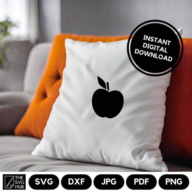 Apple SVG Instant Digital Download - Teacher Silhouette Clipart ...
