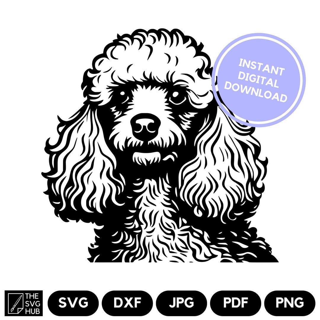 Poodle SVG Instant Digital Download - Dog Lover Silhouette Clipart ...