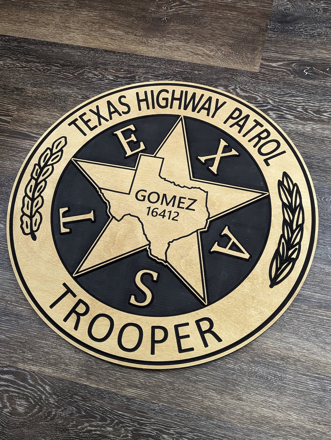 Personalized Texas State Trooper Sign, Wood Sign, Texas Wall Decor ...