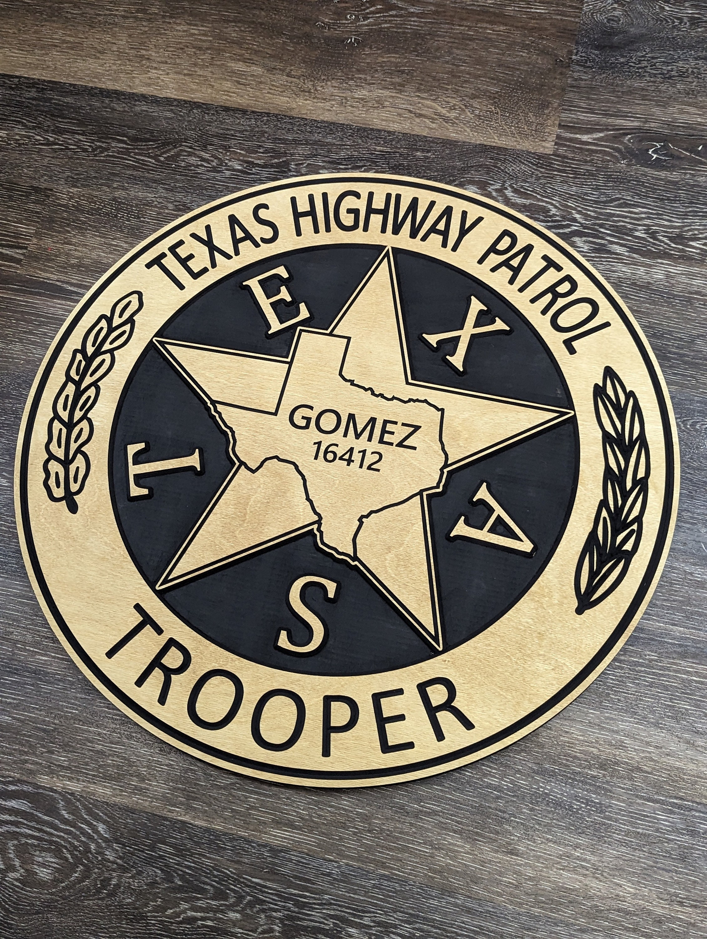 Personalized Texas State Trooper Sign, Wood Sign, Texas Wall Decor ...