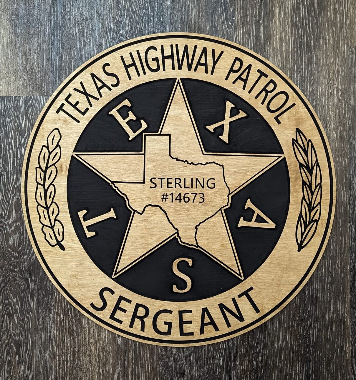 Personalized Texas State Trooper Sign, Wood Sign, Texas Wall Decor ...