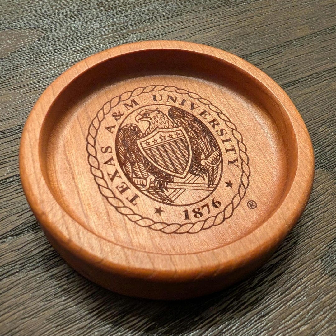 Wood Ring Dish | Texas A&M Engraved | Licensed Vendor . Graduation Gift ...