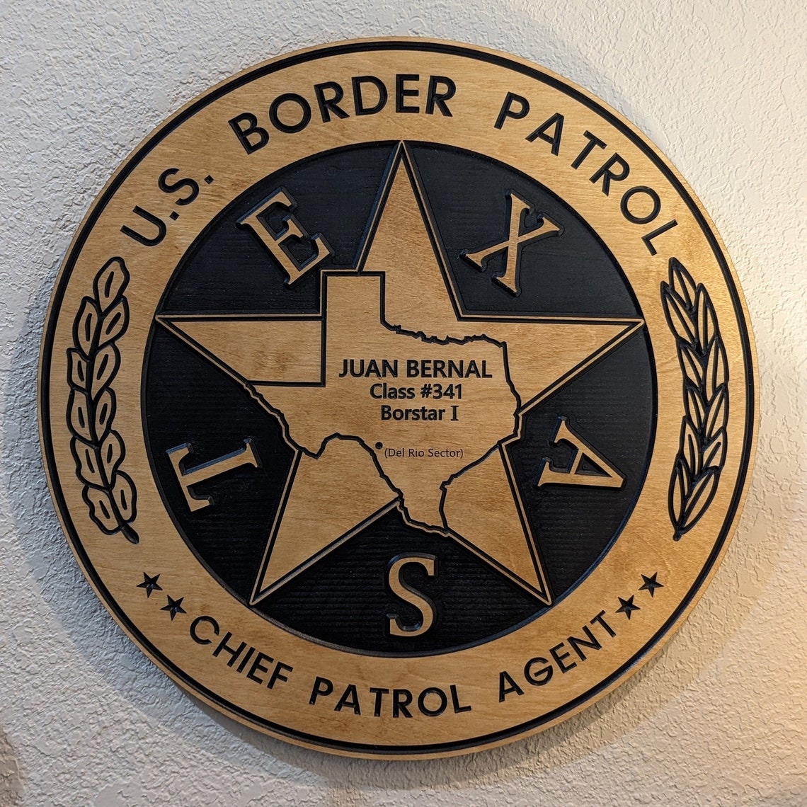 Personalized Texas Border Patrol, Wood Sign, USBP, Texas Wall Decor ...