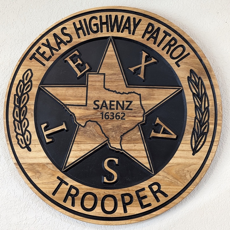 Personalized Texas State Trooper Sign, Wood Sign, Texas Wall Decor ...