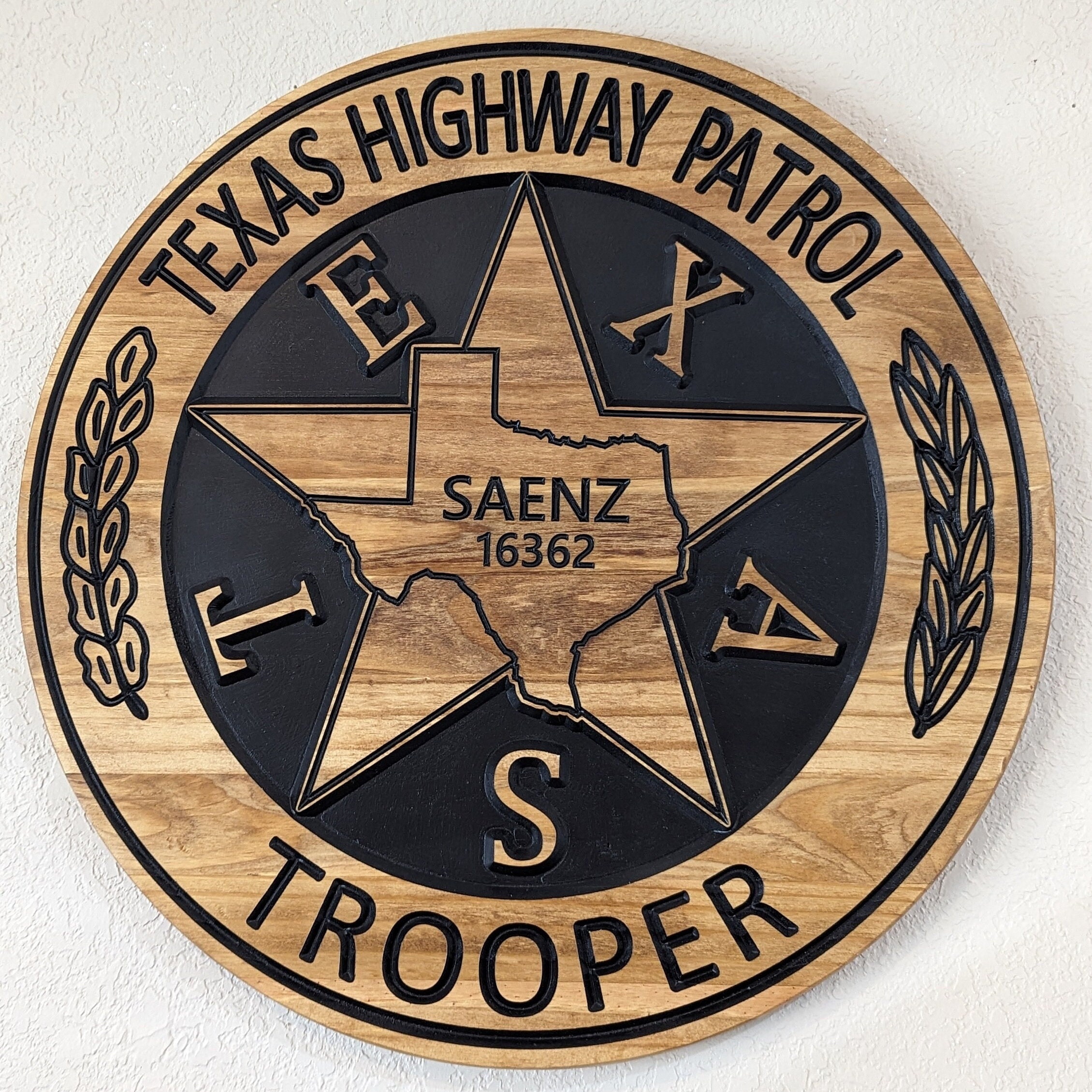 Personalized Texas State Trooper Sign, Wood Sign, Texas Wall Decor ...