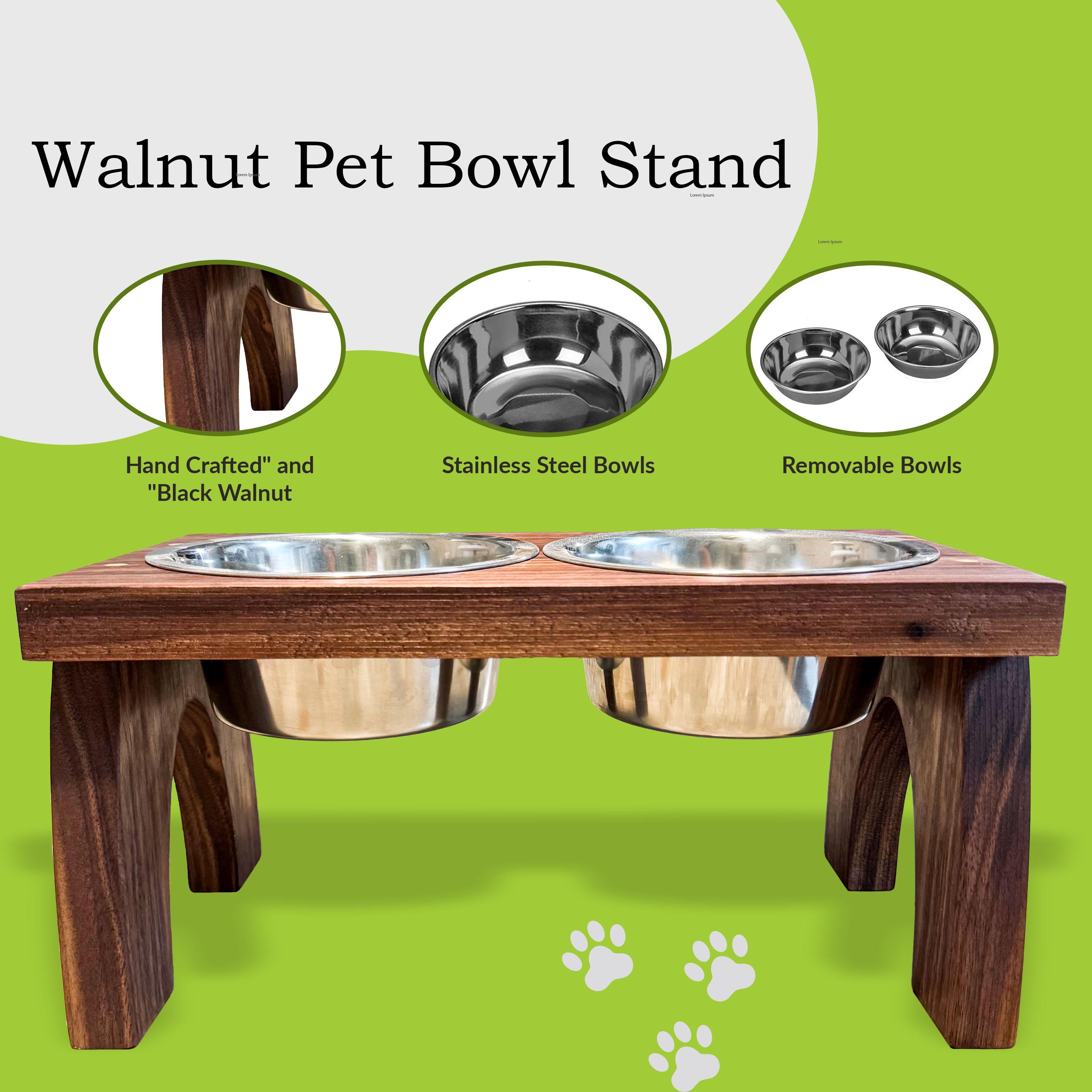 Handmade Black Walnut Dog Bowl Holder. Message Me About Customizations ...