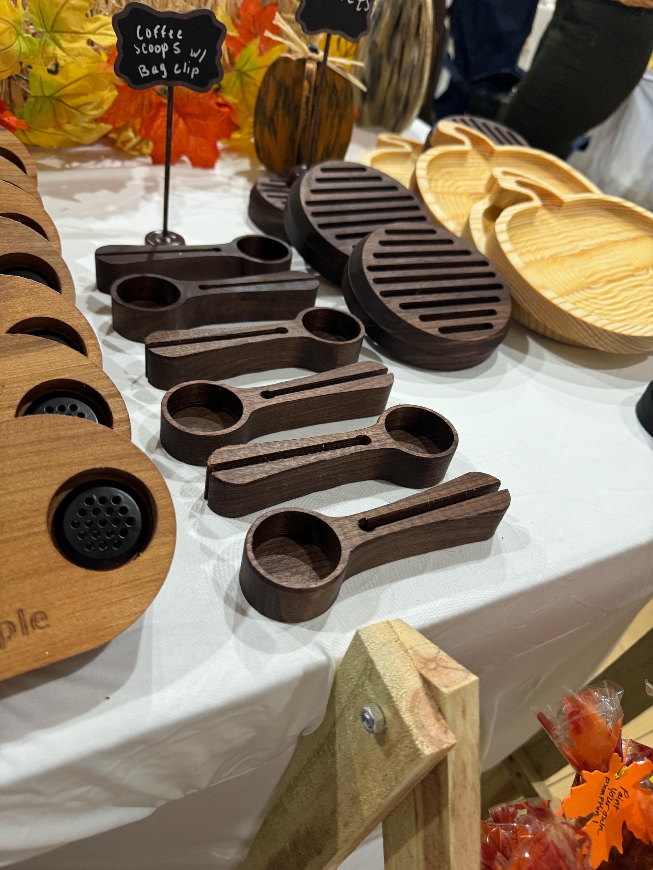 Walnut Coffee Scoop, Kitchen Utensils, Wooden Coffee Scoop, Tea Scoop ...