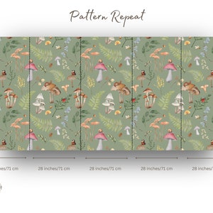 Mushroom Wallpaper, Forest Wallpaper, Woodland Wallpaper, Whimsical ...