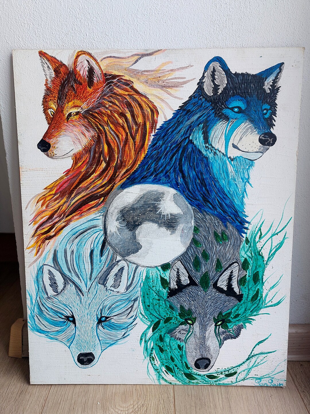 Four Wolves Four Elements - Etsy