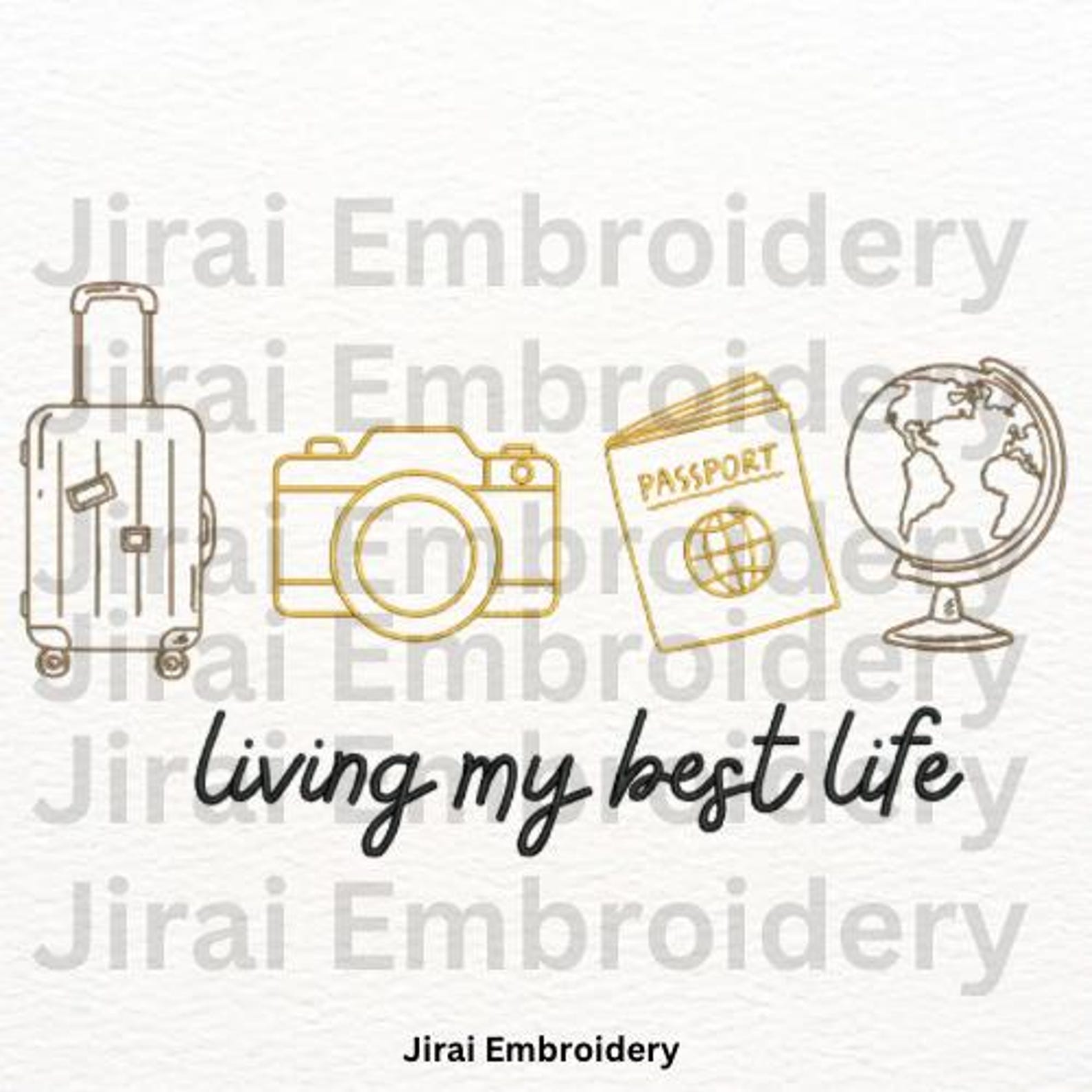Travel Embroidery File Design | Machine Embroidery Pattern| Faith ...