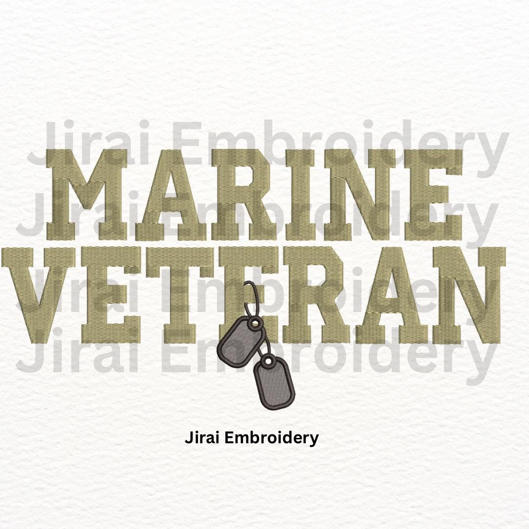 Military Veteran Embroidery File Design | Machine Embroidery Pattern ...