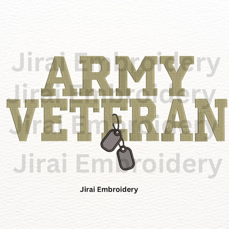 Military Veteran Embroidery File Design | Machine Embroidery Pattern ...