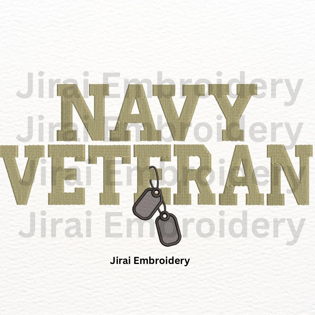 Military Veteran Embroidery File Design | Machine Embroidery Pattern ...