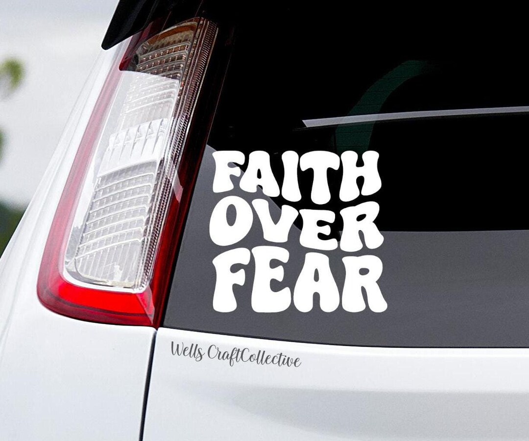 Faith Over Fear Decal: Permanent Vinyl for Car, Laptop, Cup - Etsy