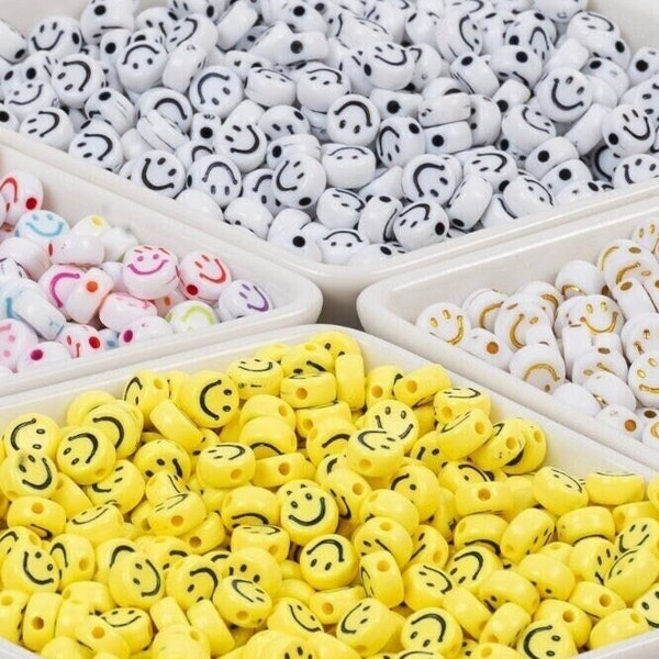 Happy Face Bead - Etsy