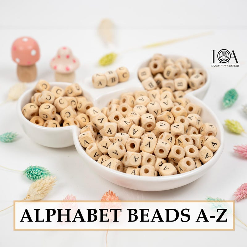 Wooden Letter Bead - Etsy