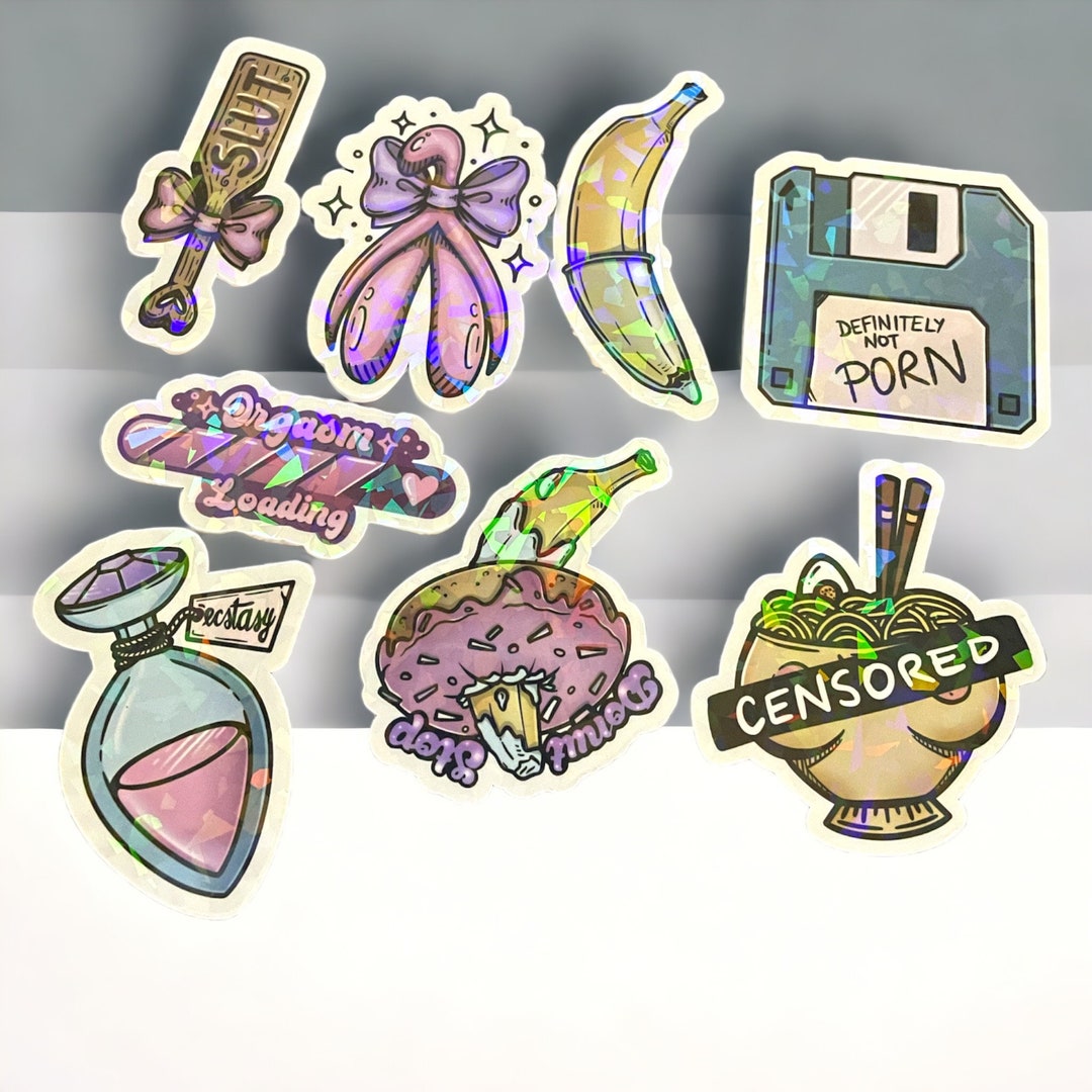 Kinky, Naughty, & Inappropriate Sticker Pack- 8 Piece (sparkly/gems) - Etsy