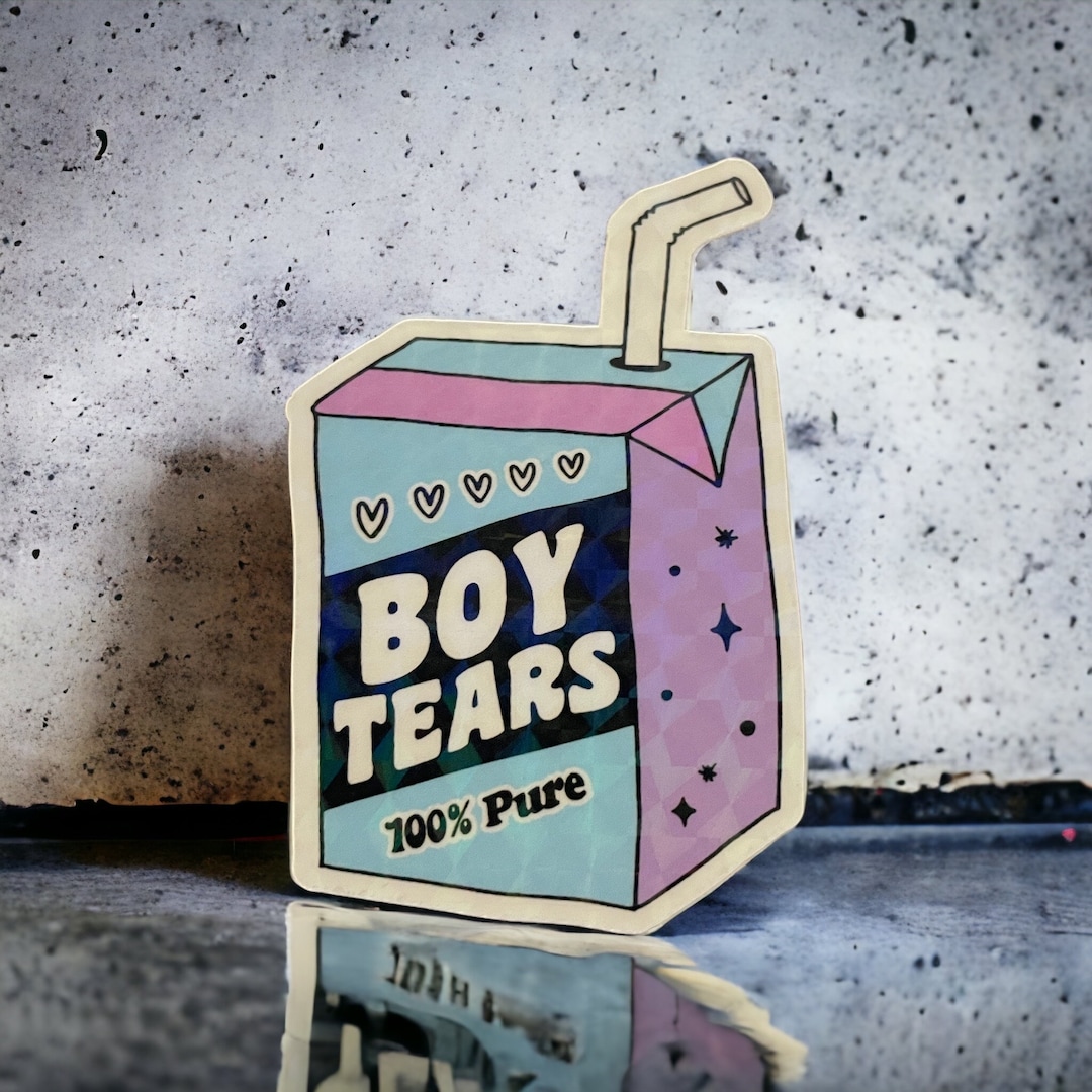 Boy Tears Juice Box 100% Pure Sticker (specialty Holographic Squares ...