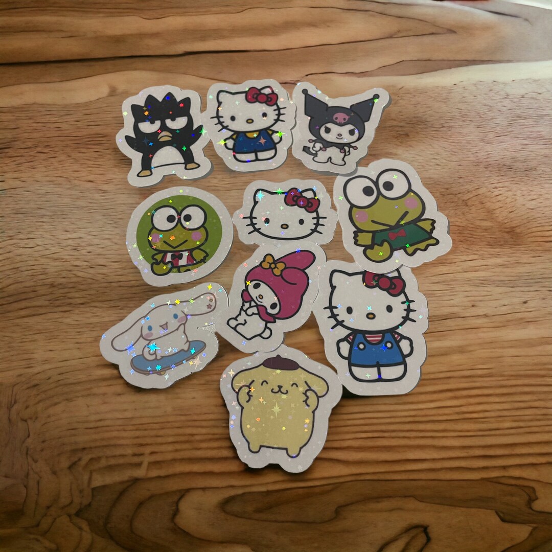 Kitty Sticker Pack Glittery/sparkly 10-piece - Etsy