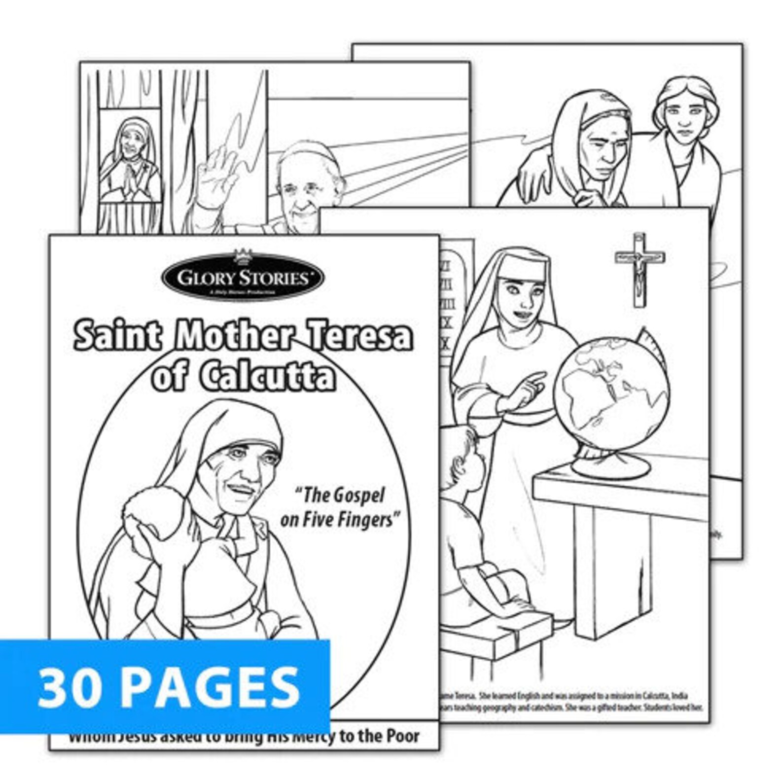 Mother Teresa Coloring Download [30-page] - Etsy
