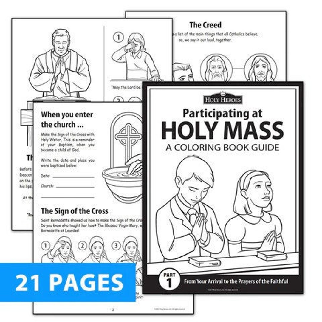 Participating at Holy Mass: A Coloring Book Guide - Part 1 - Etsy