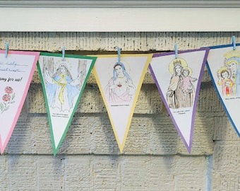 Marian Banners, Coloring Page Banners, Printable Banners, Printable ...