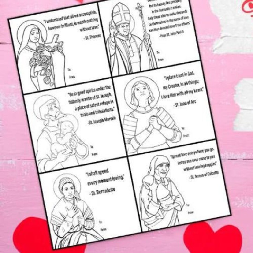 Catholic Saint Valentine's Day Cards - Etsy