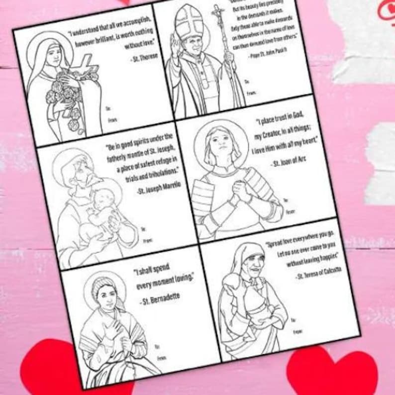 Catholic Saint Valentine's Day Cards - Etsy