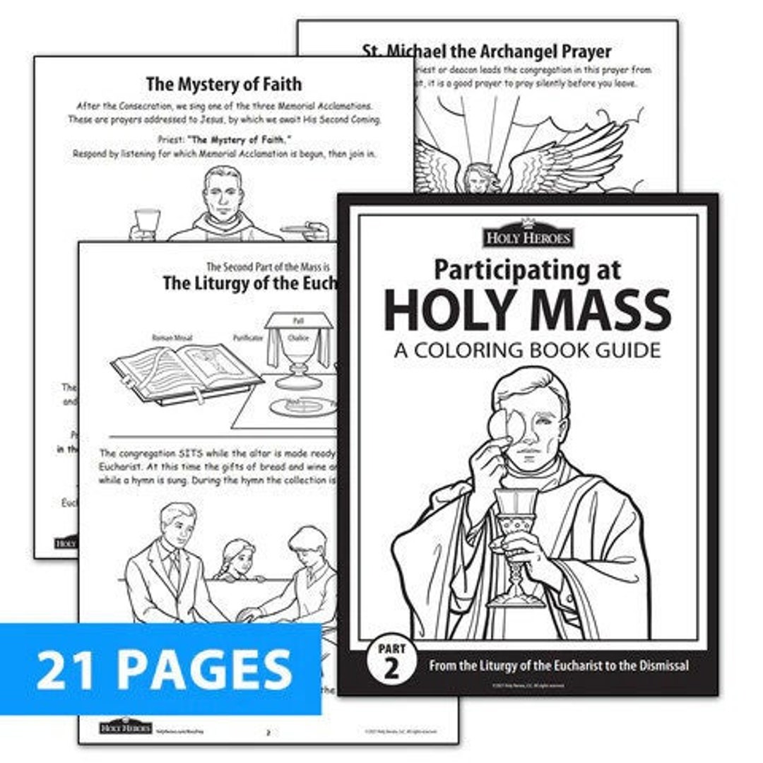 Participating at Holy Mass: A Coloring Book Guide - Part 2 - Etsy