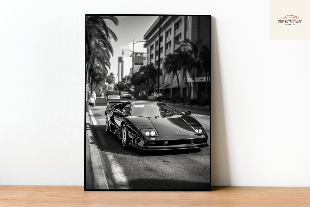 Lamborghini Diablo | Car Poster | Vintage Car Poster | Wall Art ...