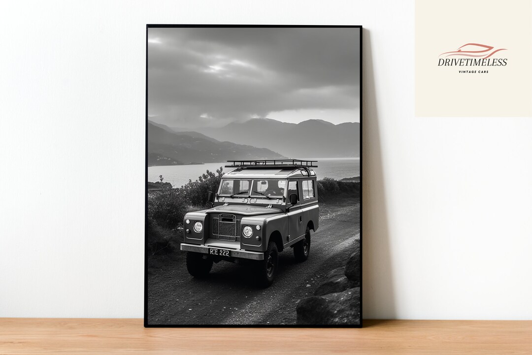 Land Rover Defender | Poster | Digital Print | Interior Design | Black ...