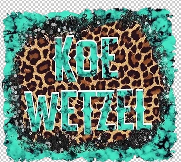 Koe Wetzel PNG Sublimation Music Leopard Print Teal Country - Etsy