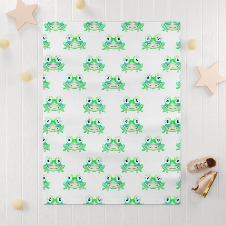 Green Baby Frogs Soft Fleece Baby Blanket - Etsy