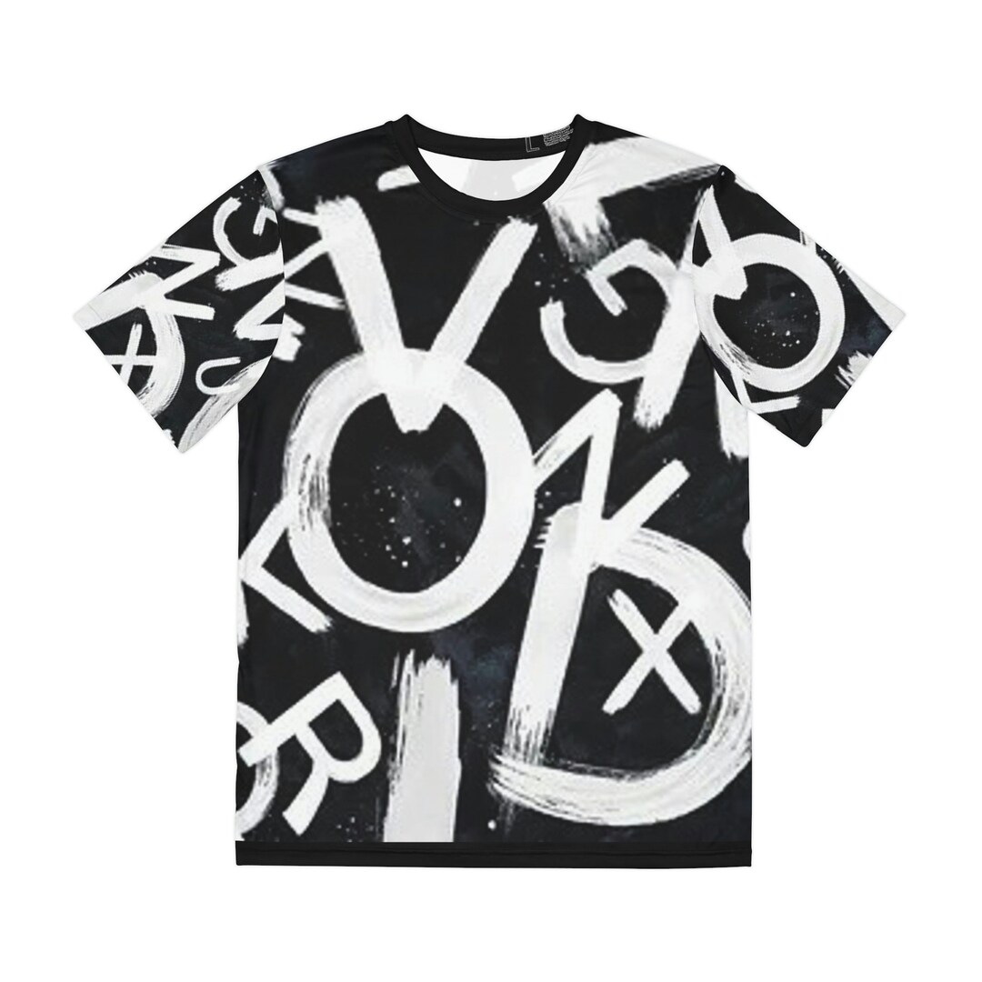 Men's Polyester Letter Print Tee - Etsy