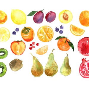 Poster With Watercolor Vegetables and Fruits English Alphabet. Decor ...