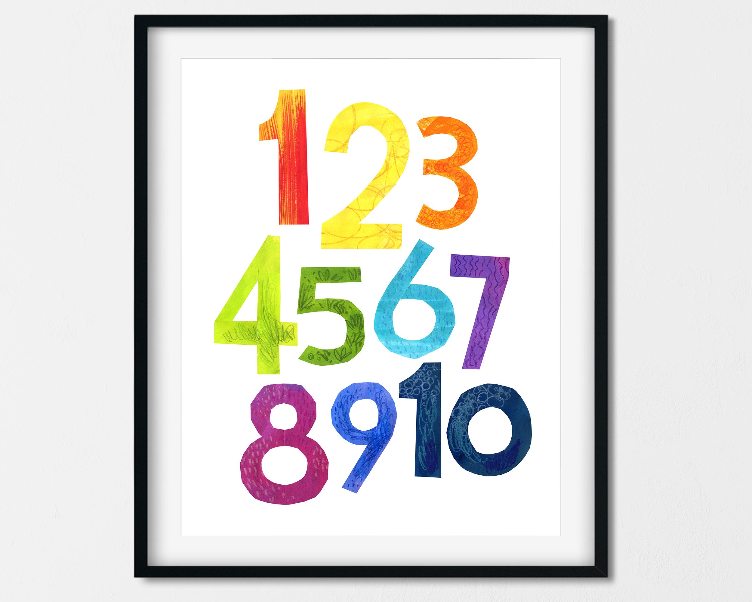 Posters English Alphabet and Numbers. Decor for the Nursery and Class ...