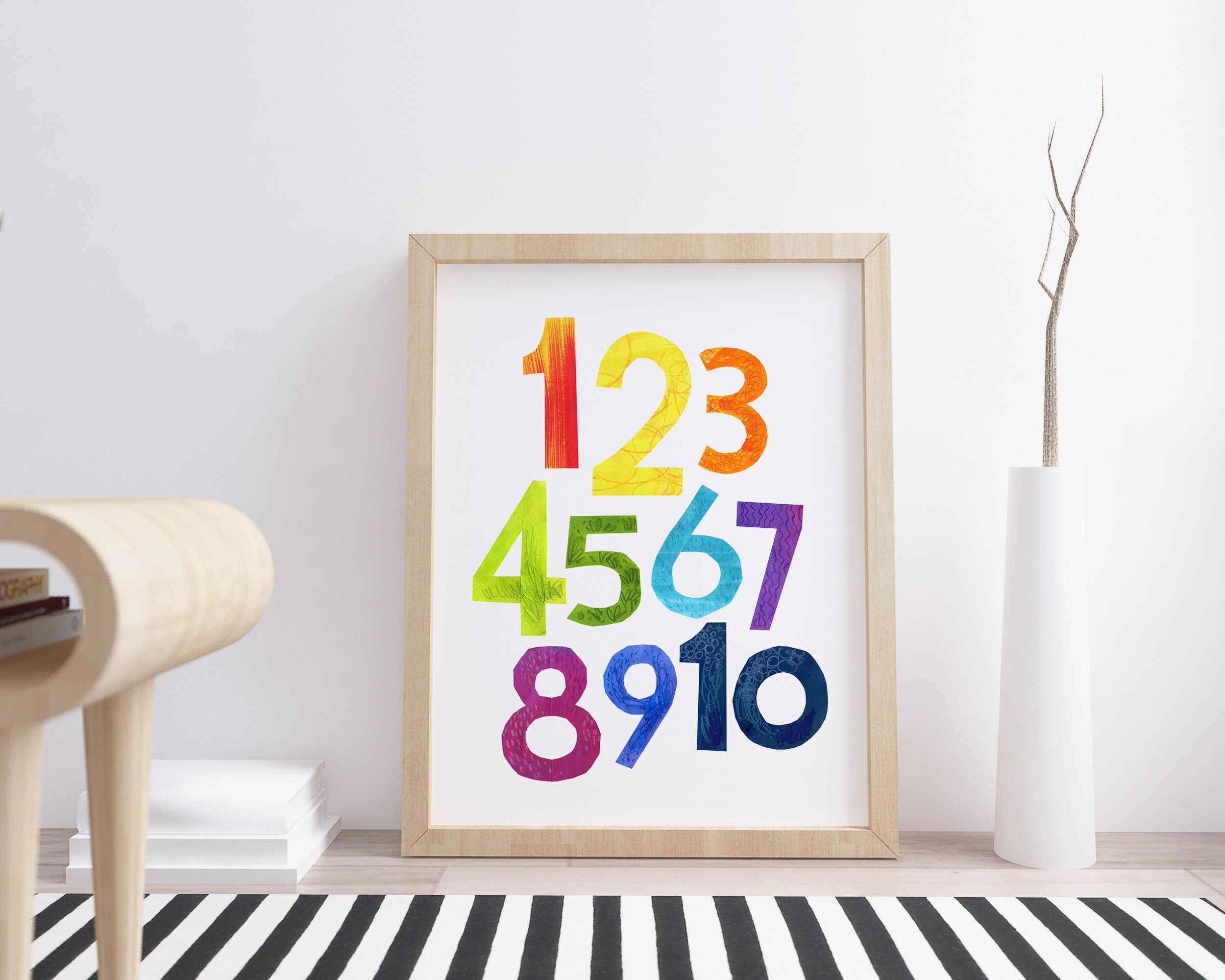 Posters English Alphabet and Numbers. Decor for the Nursery and Class ...