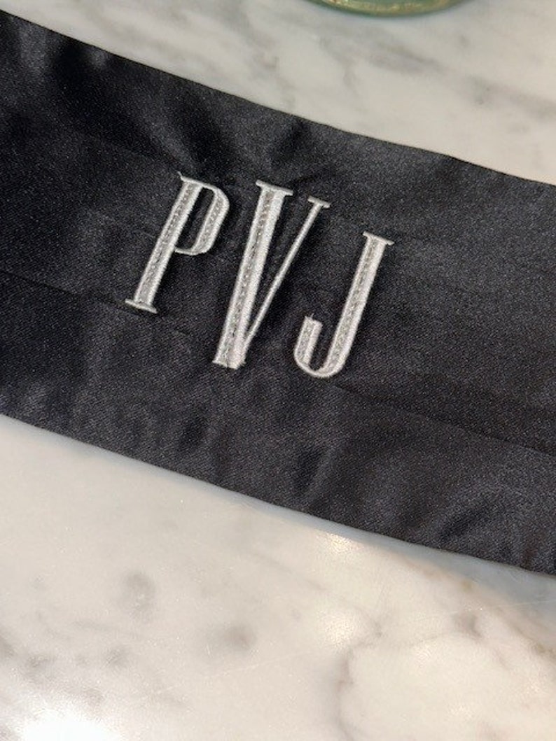 Monogrammed Men's Formal Cummerbund - Etsy