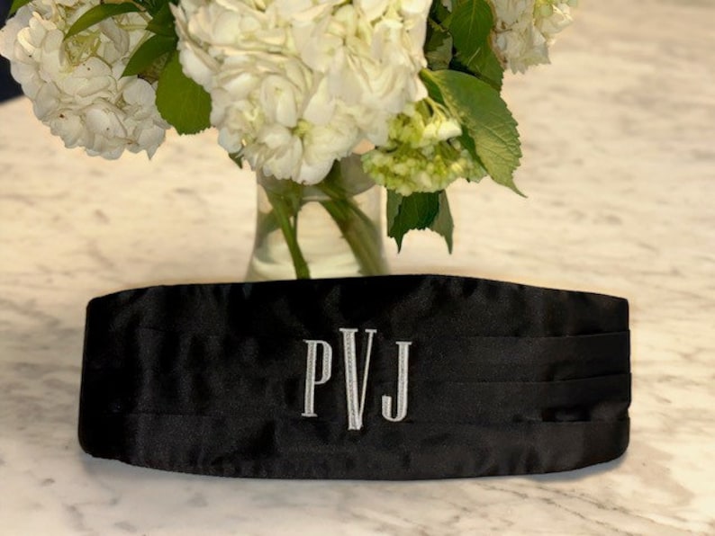 Monogrammed Men's Formal Cummerbund - Etsy