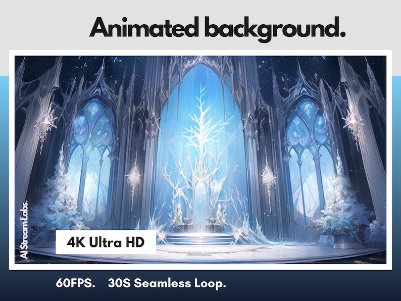 4K Animated Background | Streaming, Vtuber, Twitch, Youtube | Snow ...