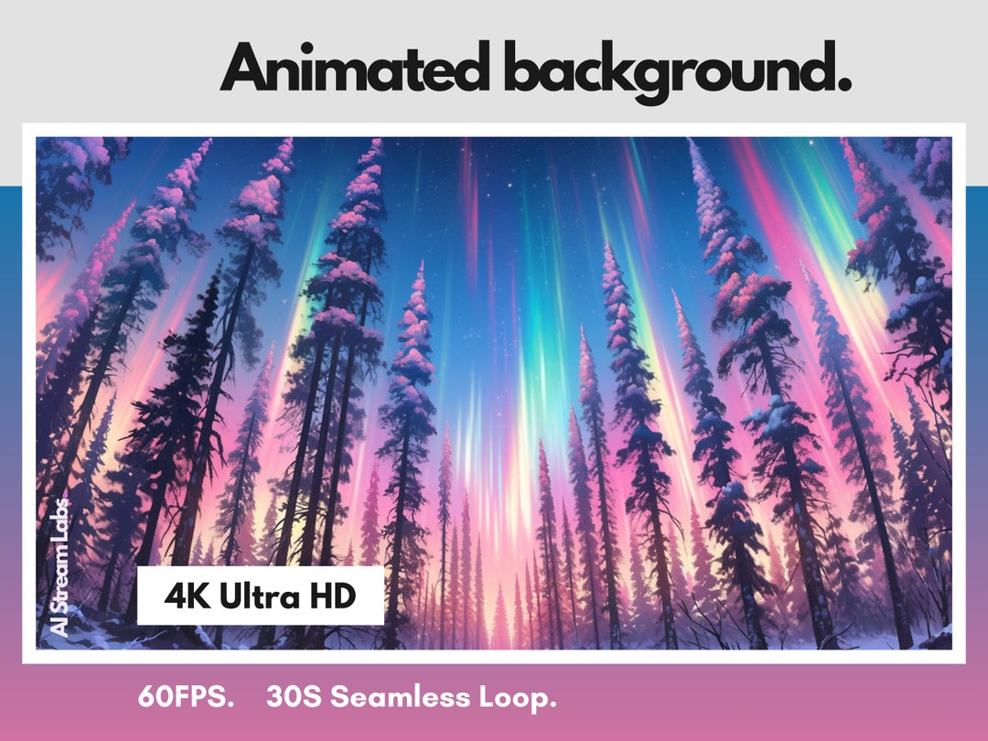 4K Animated Background | Streaming, Vtuber, Twitch, Youtube | Winter ...