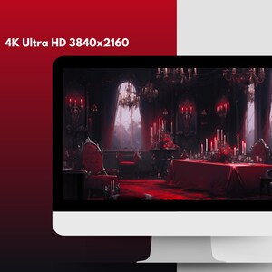 4K Animated Background Vampire Fantasy Gothic Red Room | Streaming ...