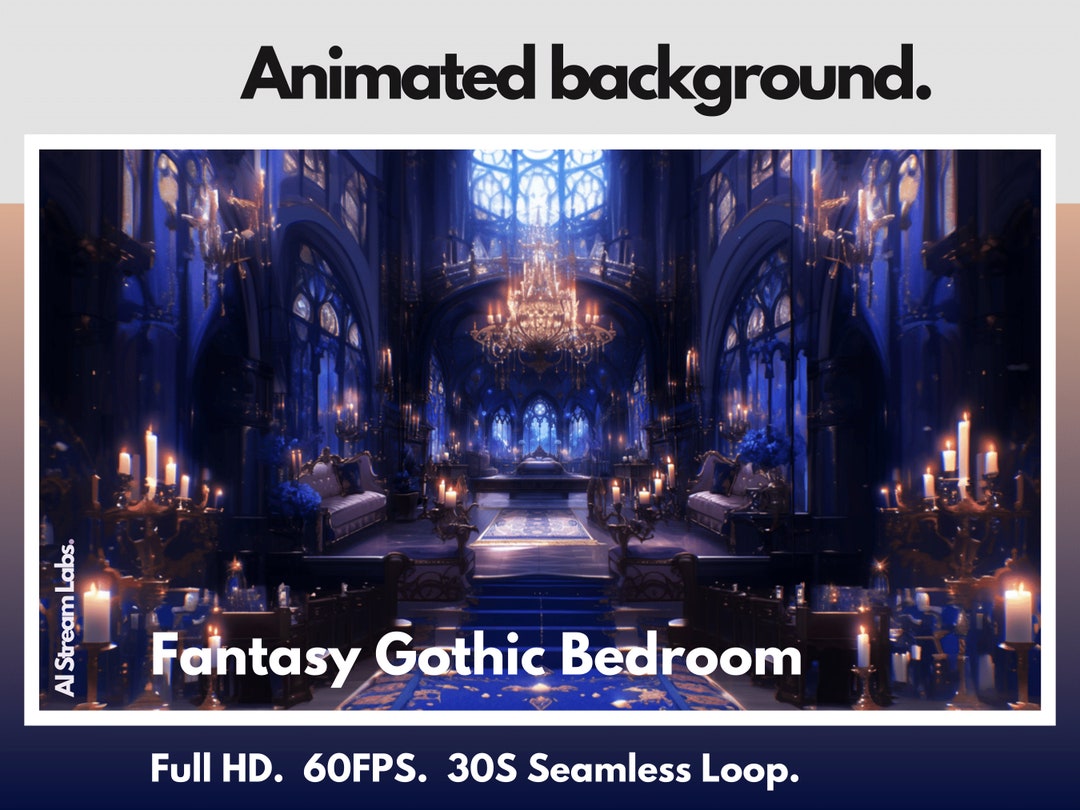 Gothic Cathedral Animated Background: Halloween Vtuber Stream (MP4 ...