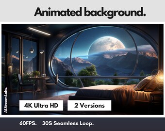 4K Animated Background Streaming, Vtuber, Twitch, Youtube Cozy Winter ...