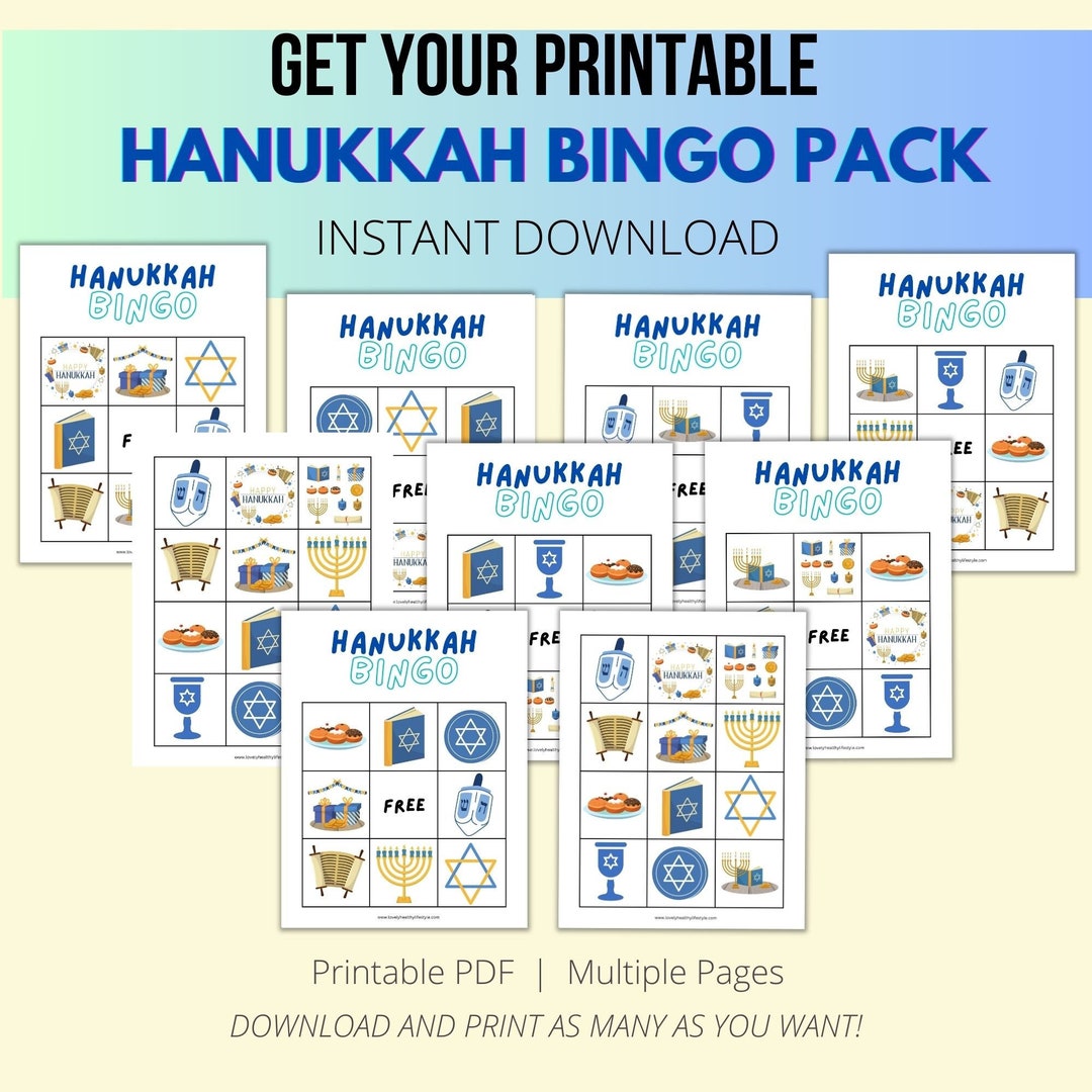 Hanukkah Bingo Game | Festive Family Activity | Jewish Festival ...
