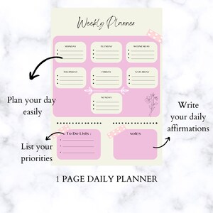 Weekly Planner,weekly Planner Printable,weekly Schedule,digital Weekly ...