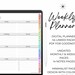 Undated Weekly Planner With Notes and Linked Tabs Minimalist Pages for ...