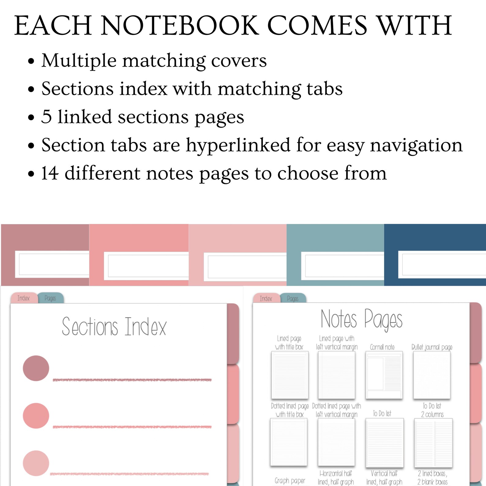 Digital Notebook Student School College Work Journal, PDF Goodnotes ...