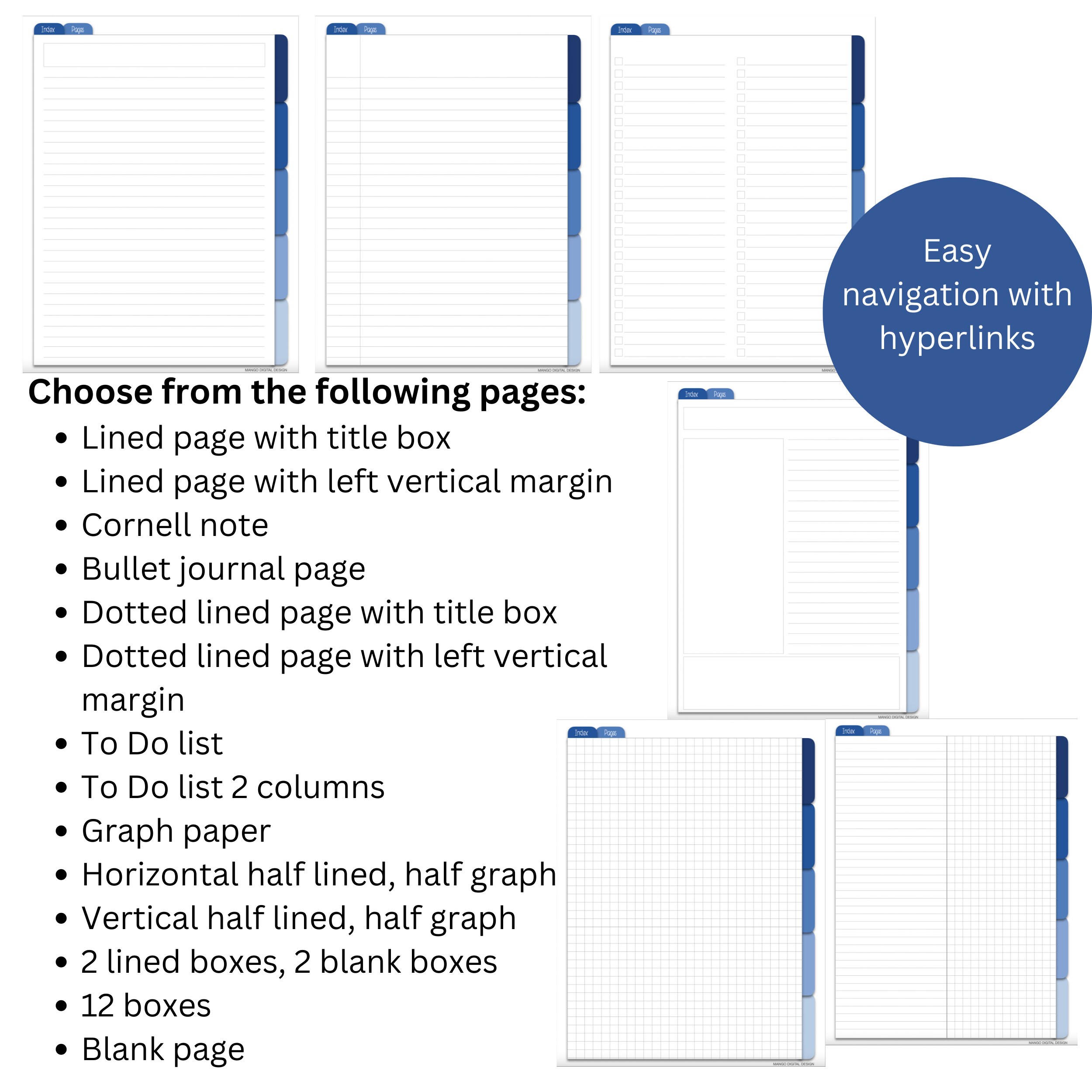 Digital Notebook Student School College Work Journal, PDF Goodnotes ...