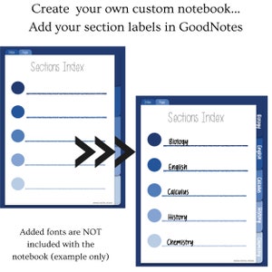 Digital Notebook Student School College Work Journal, PDF Goodnotes ...